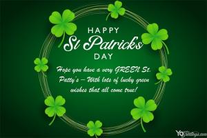 Free St. Patrick's Day [March 17] Wishes Cards With Shamrocks