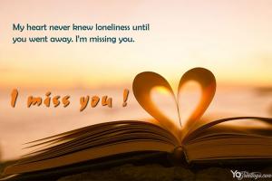 Romantic Rose I Miss You Cards For Love