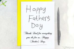 Write Wishes/ Messages in a Father's Day Card