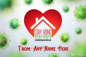 Social Distancing: "Stay Home, Stay Safe" Card