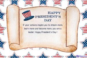 Create Happy Presidents' Day Cards with US Flag Online