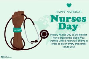 Customize Happy Nurses Day Card With Your Name Wishes