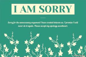 Sorry Card Templates (Free)