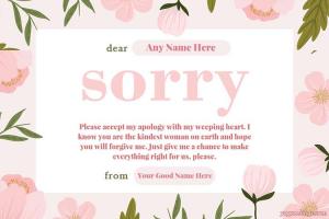 Sorry Card Templates (Free)