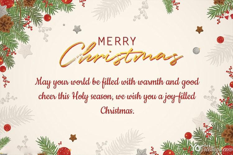 Merry Christmas Card Messages Wishes Maker Online Download